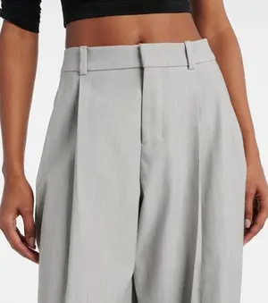 Jacquemus Curzio Mid-rise Wide-leg Trousers - Grey