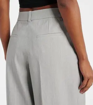 Jacquemus Curzio Mid-rise Wide-leg Trousers - Grey