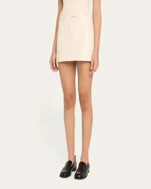 COURREGES Vinyle Reedition Mini Skirt - Dkblue