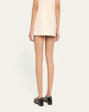 COURREGES Vinyle Reedition Mini Skirt - Dkblue