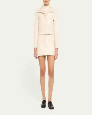 COURREGES Vinyle Reedition Mini Skirt - Dkblue