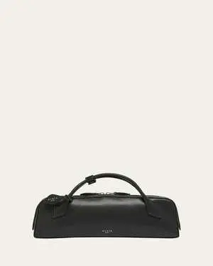 Alaïa Le Teckel Top-handle Bag In Grained Leather - Noir