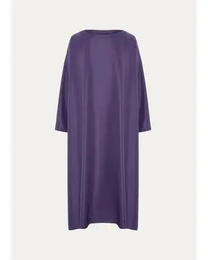 Eskandar Wide A-line Scoop Neck Dress - Tincture
