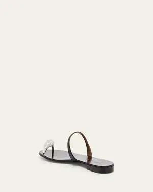 GIUSEPPE ZANOTTI Crystal Jewel Leather Sandals