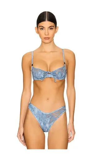 DIESEL X Savage C Balconette Lace Bra - Blue