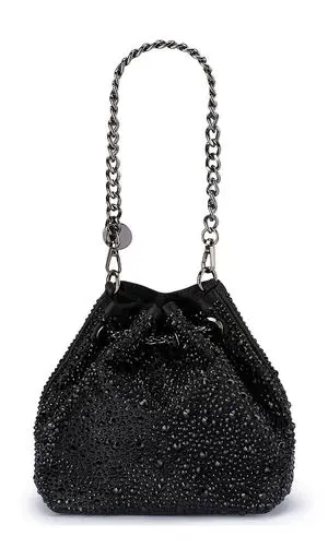 OLGA BERG Mika Crystal Pouch - Black