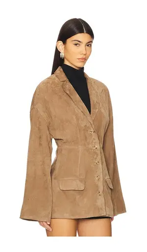 EAVES Salta Suede Jacket - Tan