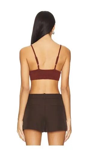 WeWoreWhat Sweater Bra Top In Brown