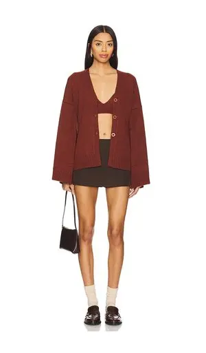 WeWoreWhat Sweater Bra Top In Brown