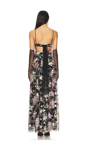 night fairy embroidered maxi dress For Love & Lemons Night Fairy Embroidered Maxi Dress In Black - 40% Off