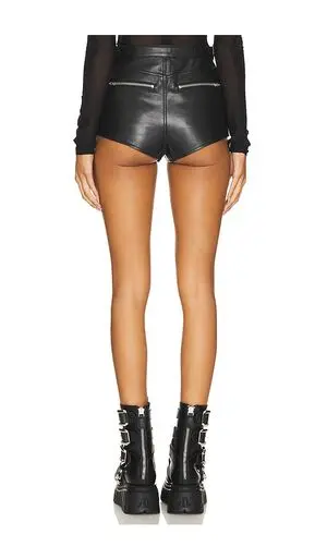 H:OURS Dukely Leather Shorts