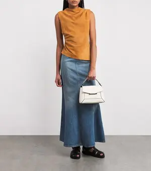 Strathberry Leather Mosaic Top-handle Bag - Blue