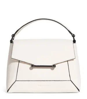 Strathberry Leather Mosaic Top-Handle Bag Blue