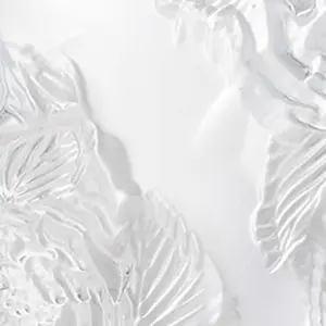 Lalique Large Crystal Pivoines Vase