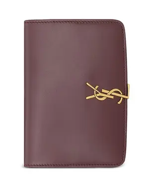 Saint Laurent Voltaire Passport Case - Rouge Cabernet