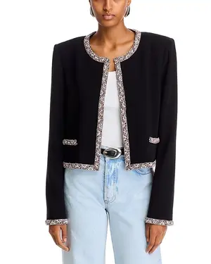 Cinq À Sept Sunburst Stacked Collarless Jacket