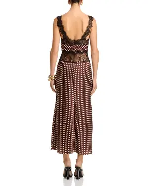 ronny kobo brown polka dot dress Holiday In Ecru - 70% Off Ronny Kobo’s Lovisa dress Suki S / DOVE GRAY Size:US size 8