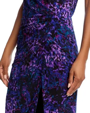 Aqua Jersey Short Sleeve Midi Dress