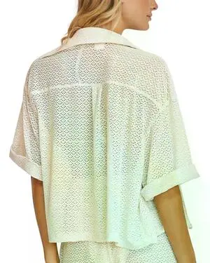 PQ Button Up Shirt Swim Cover-up