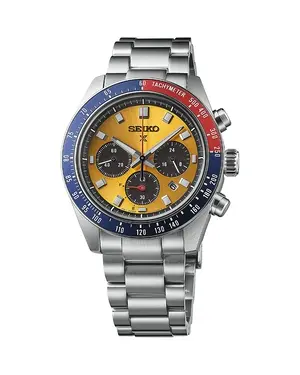 SEIKO Prospex Speedtimer 5 Chronograph, 41mm - Yellow/silver