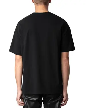 Zadig&Voltaire Teddy Cotton Studded Rock N Roll Graphic Tee