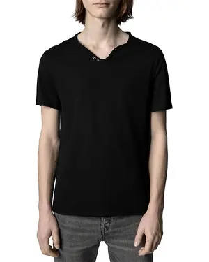 Zadig&Voltaire Monastir Cotton Henley Black