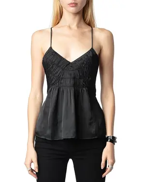 Zadig&Voltaire Cayonne Satin Top - Black