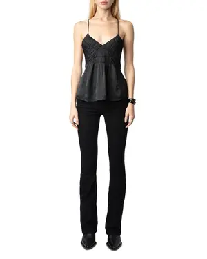 Zadig&Voltaire Cayonne Satin Top - Black