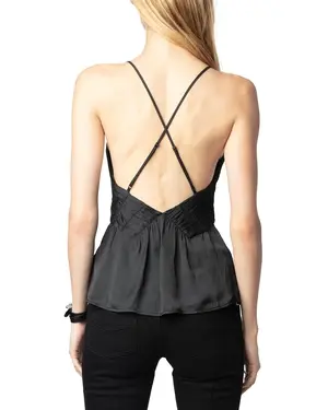 Zadig&Voltaire Cayonne Satin Top - Black
