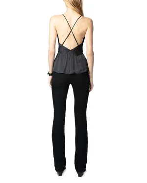 Zadig&Voltaire Cayonne Satin Top - Black