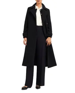 HOBBS LONDON Yasmina Wrap Coat - Black