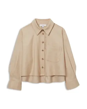 REISS Lenny Cropped Shirt