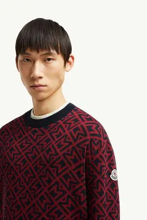 Moncler Monogram Cotton Jacquard Sweater
