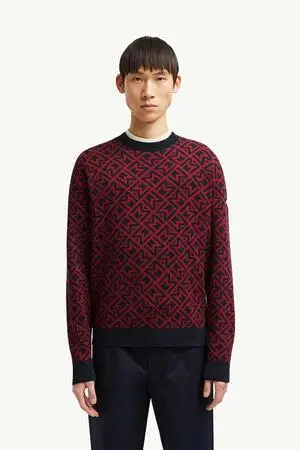 Moncler Monogram Cotton Jacquard Sweater