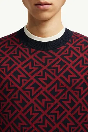 Moncler Monogram Cotton Jacquard Sweater