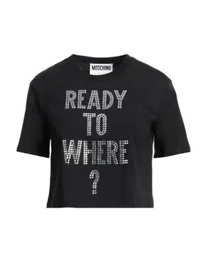 Moschino T-shirt With Print And Crystals