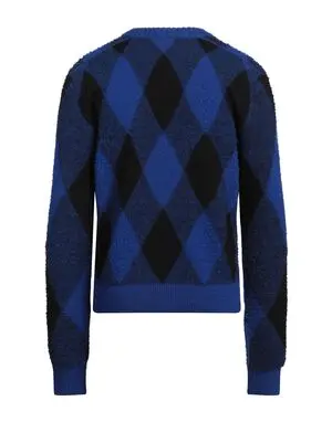 Burberry Wool Geometric-print Sweater - Blue