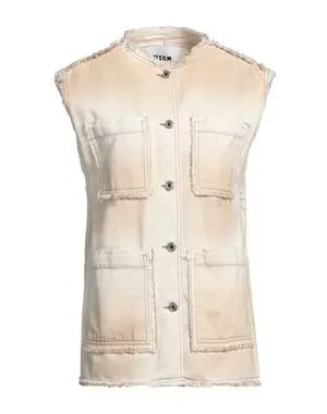 MSGM Denim Outerwear Cotton Vest
