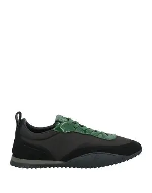 FERRAGAMO Low-top Calfskin And Textile Fiber Sneakers