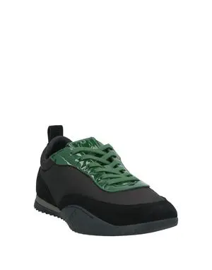 FERRAGAMO Low-top Calfskin And Textile Fiber Sneakers