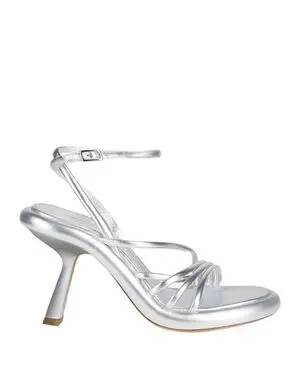 Women's Silver Leather Sandals