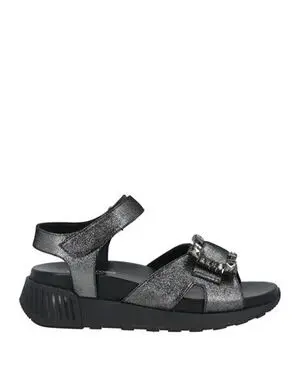 SERGIO ROSSI Textile Fibers Sandals - Grey
