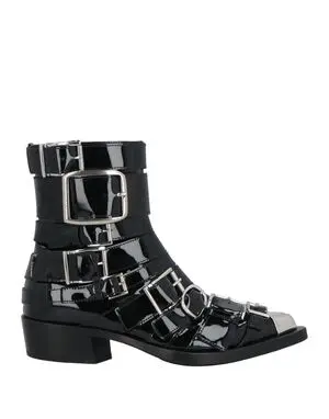 Alexander McQueen Patent Leather Ankle Boots