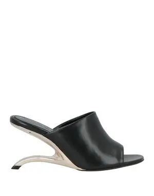 Alexander McQueen Leather Slide Sandals
