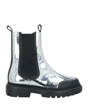 Bally Chelsea Boots In Metallic Textile Fibers - Silver