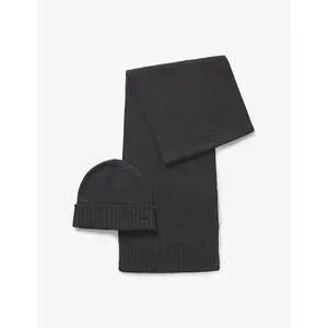 BOSS Wool-blend Scarf And Beanie Hat Set