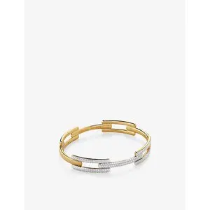 Monica Vinader Signature Link Lab-grown Diamond Bangle - Yellow Gold