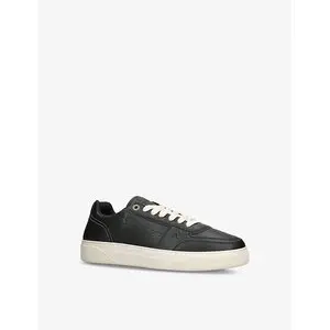 REPRESENT Brand-embossed Leather Low-top Trainers - Black