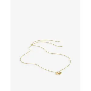 CARAT* LONDON Celene Fan Cubic Zirconia Necklace - Gold