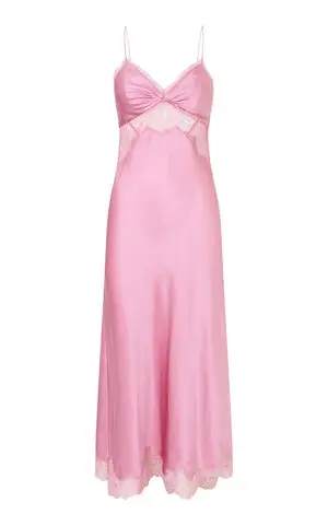 LoveShackFancy Orianna Silk-blend Dress - Pink
